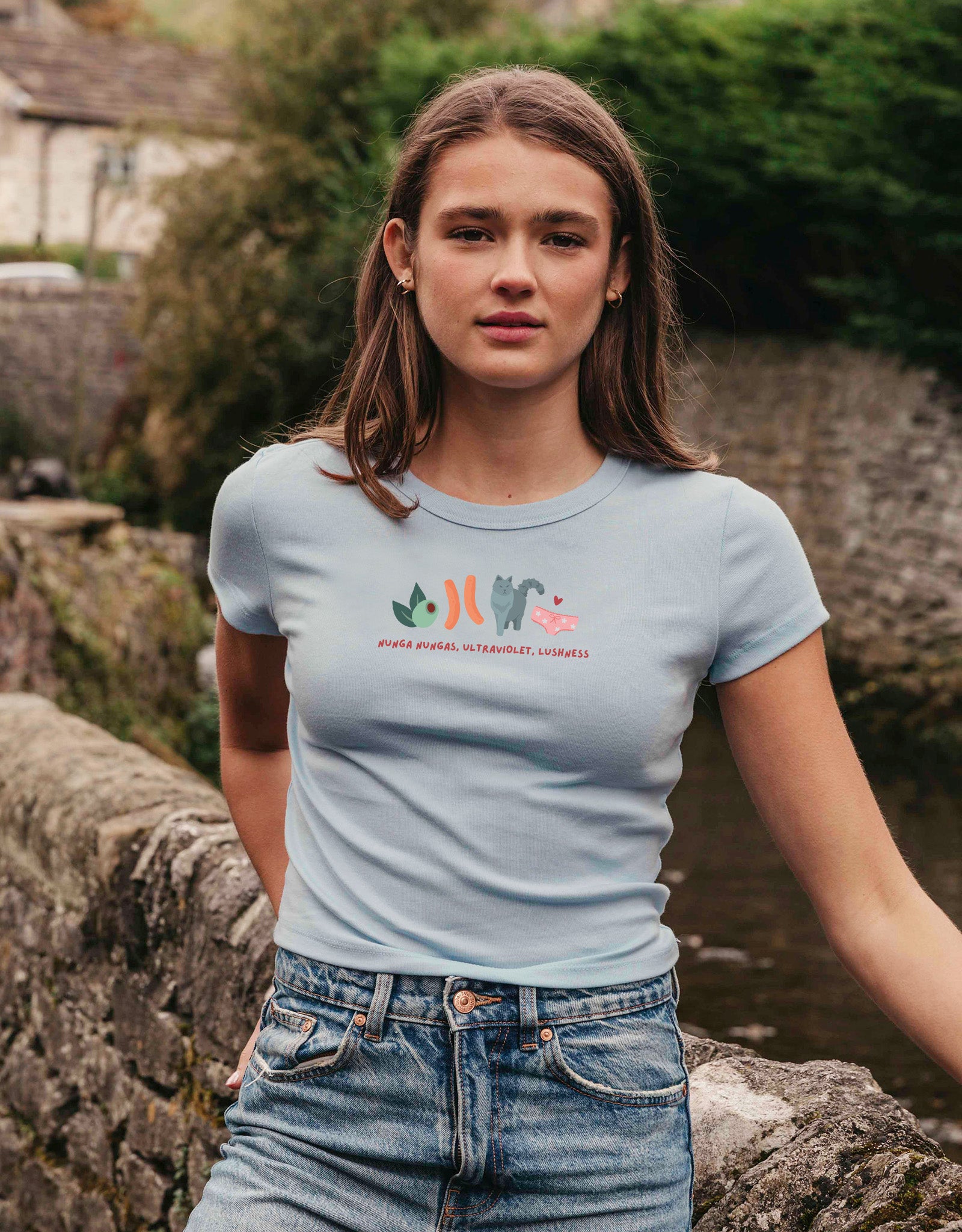 Angus & Thongs Embroidered Baby Tee - The perfect 00s throwback ...